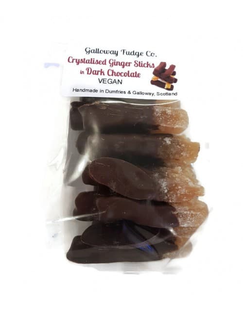 Candied Ginger Sticks in Dark Belgian Chocolate